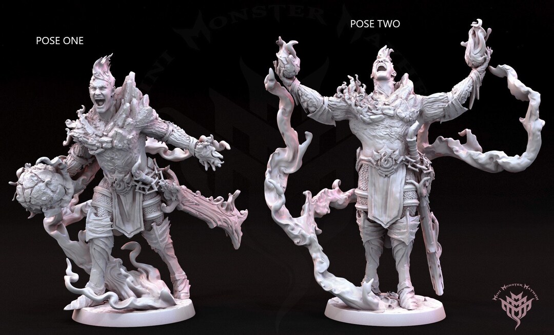 Male Fire Giant 28mm 3D Resin Printed Miniature D&D Dungeons and ...