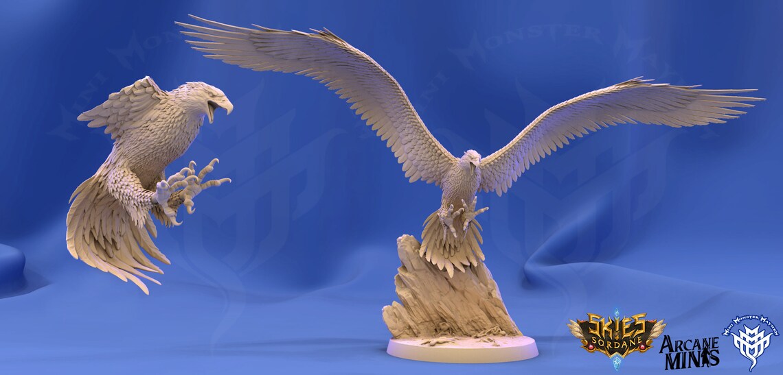 Gargantuan Roc Printed 3D Resin 28mm Miniatures D&D Dungeons - Etsy