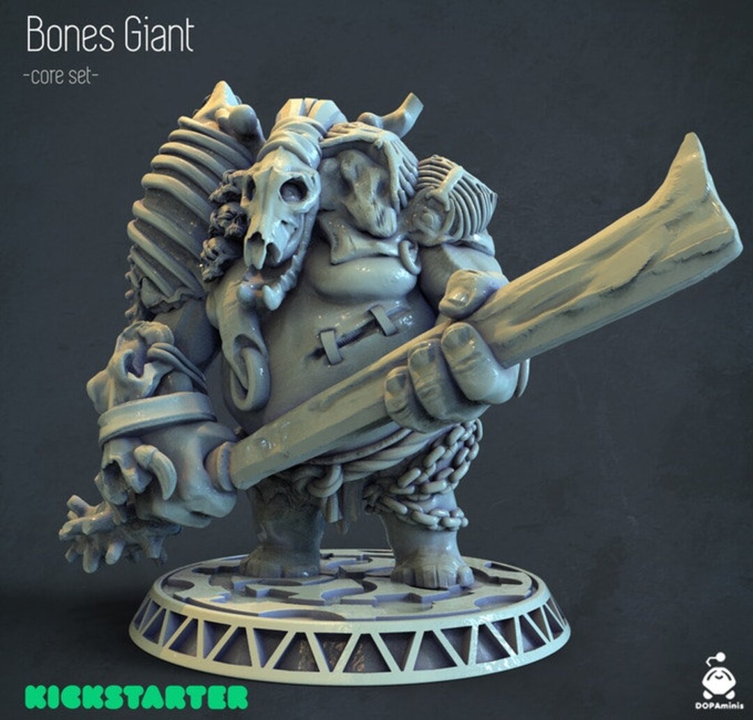Tribal Barbarian Bones Giant 32mm 28mm 3D Resin Printed Miniature ...