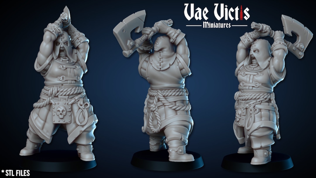 Executioner NPC 28mm or 32mm D&D 3D Resin Printed Miniature Dungeons ...