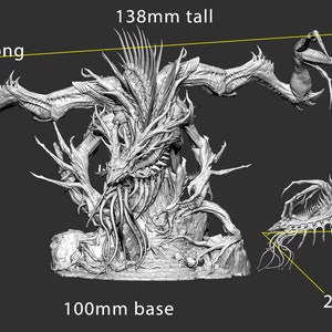 Master Wendigo Gargantuan Nightmare Fuel 28mm 32mm D&D Resin Miniature ...