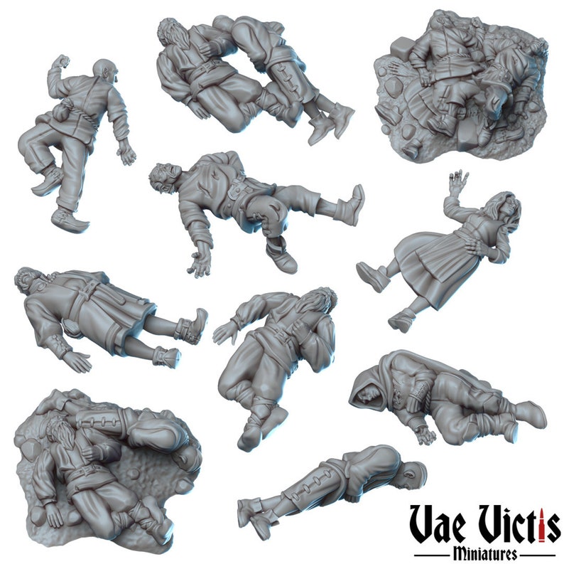 Corpses / Dead Body Scatter 28mm 32mm Resin Print Miniature - Etsy
