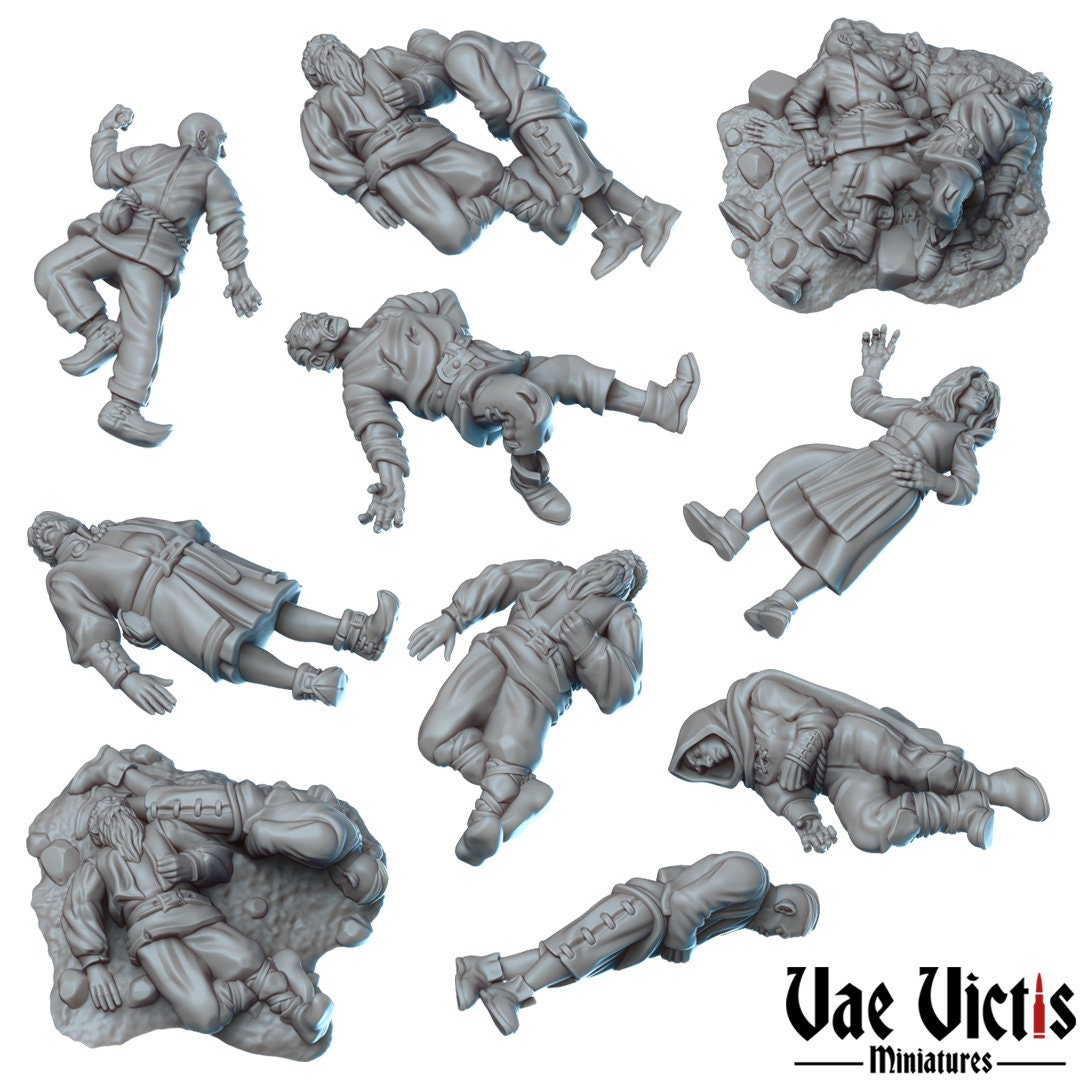 Corpses / Dead Body Scatter 28mm 32mm Resin Print Miniature - Etsy