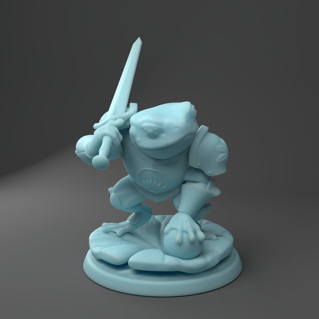 Frog Knight D&D 3D Resin Printed 28mm Miniature Dungeons and Dragons ...