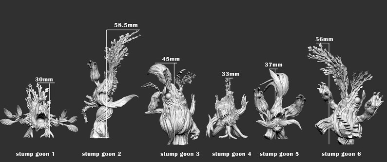 Stump Gang Goons Animated Plant Creature Miniatures Dungeons - Etsy
