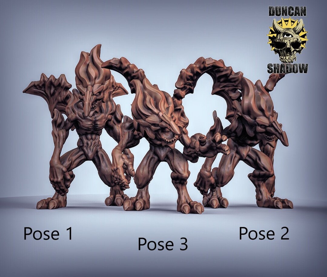 Fire Mephit Elementals Resin Printed Miniature D&D Dungeons and Dragons ...