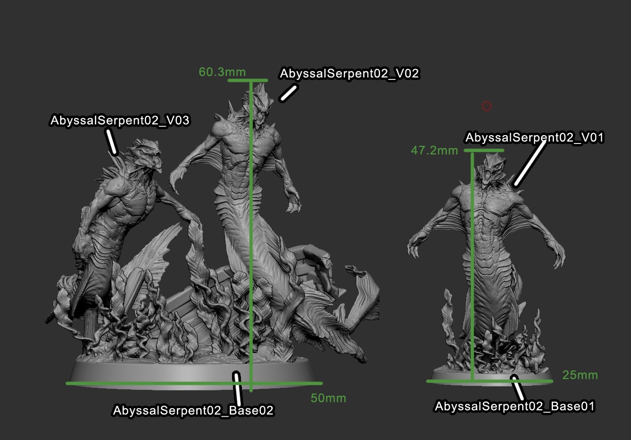 Merrow Evil Undersea Monsters 3D Resin Printed Miniature D&D - Etsy