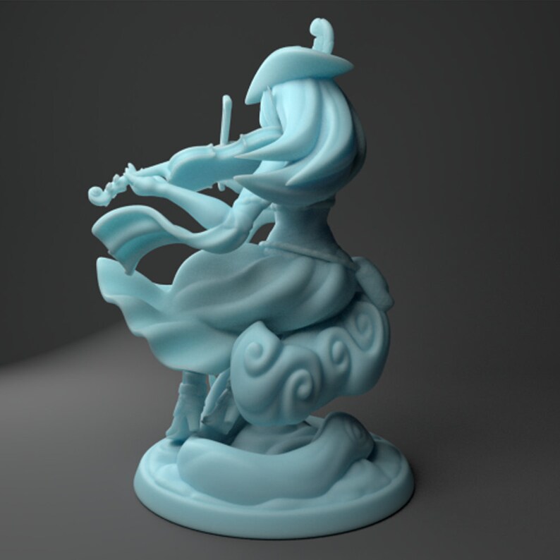 Female Elf Bard Silv the Cloud Charmer D&D 3D Resin Printed 28mm ...