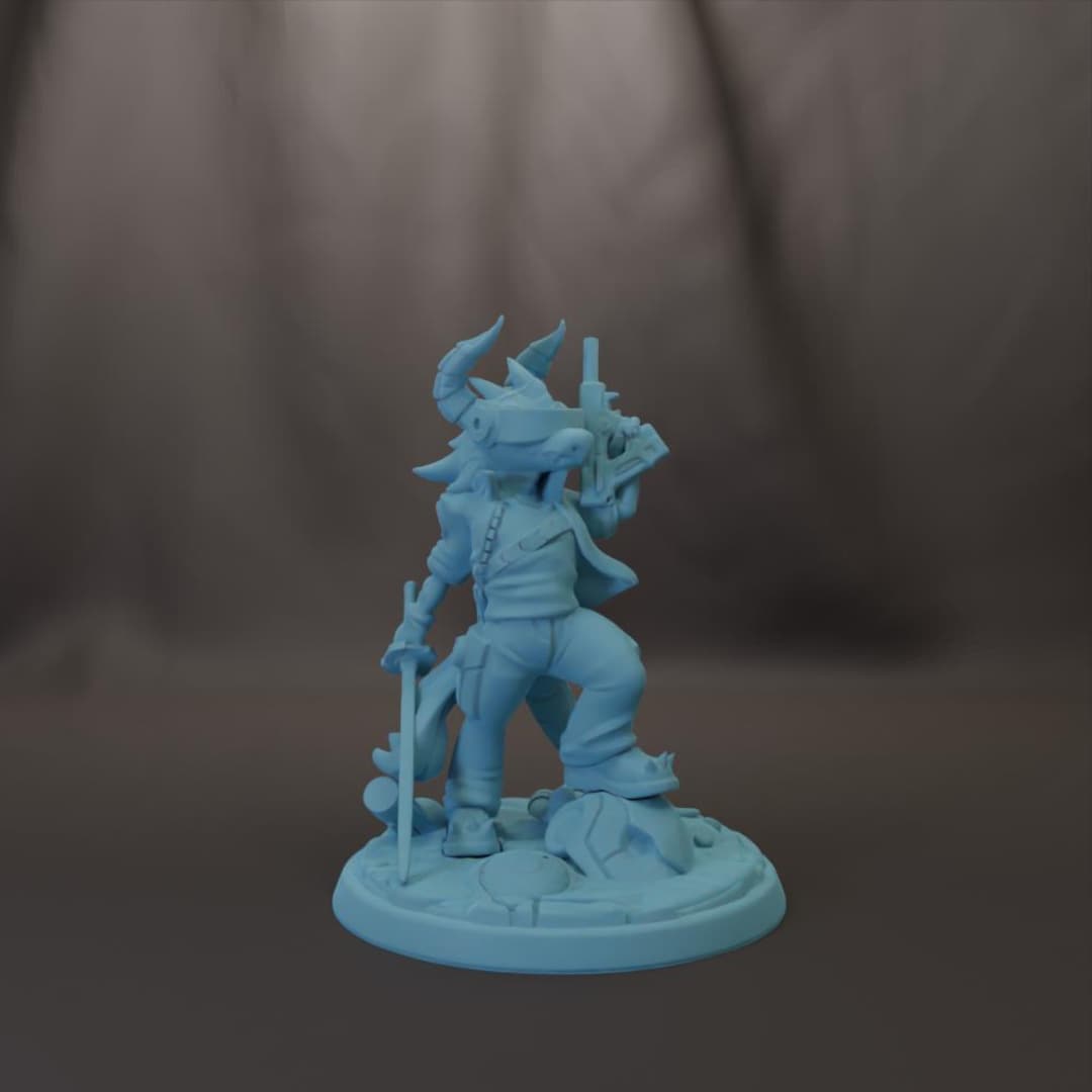 Cybold Kobold Cyborg 28mm 32mm 54mm or 75mm Statue D&D Resin Miniature ...