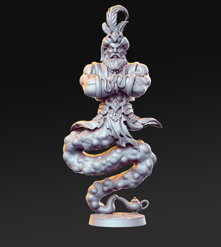 Genie Efreet Egyptian Themed Elemental Ephreton D&D 32mm / 28mm 3D ...