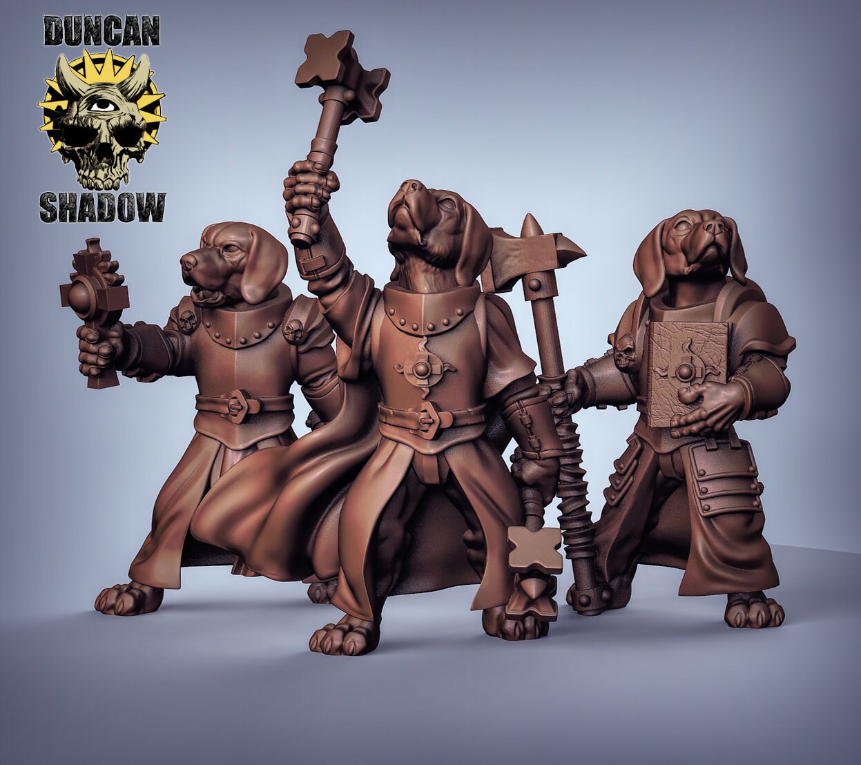 Beagle Dog Clerics 28mm or 32mm Miniatures 3D Resin Printed D&D ...