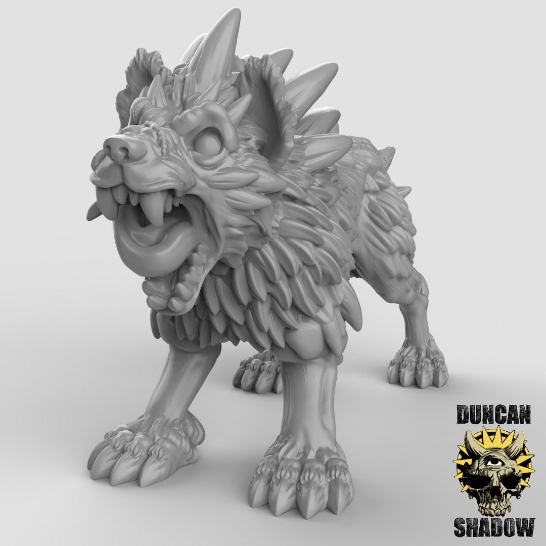 Large Dire Wolf Monster Minis 28mm Resin Miniatures Dungeons - Etsy