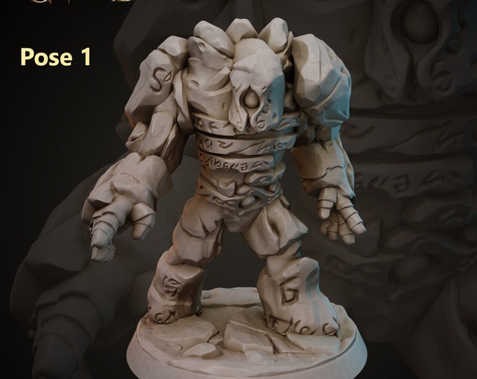 Clay Golem Mini DND Pathfinder Dungeons & Dragons RPG Tabletop Mz4250 ...