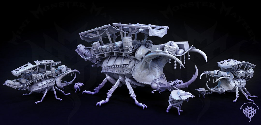 Large Beetle Beast 3D Printed Resin Miniatures D&D Dungeons and Dragons ...