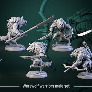 Werewolf Pack - Werewolf Madness 28mm or 32mm Miniatures Dungeons and ...