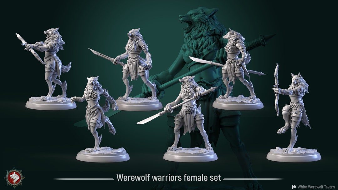 Female Werewolves - Werewolf Madness 28mm or 32mm Miniatures Dungeons ...
