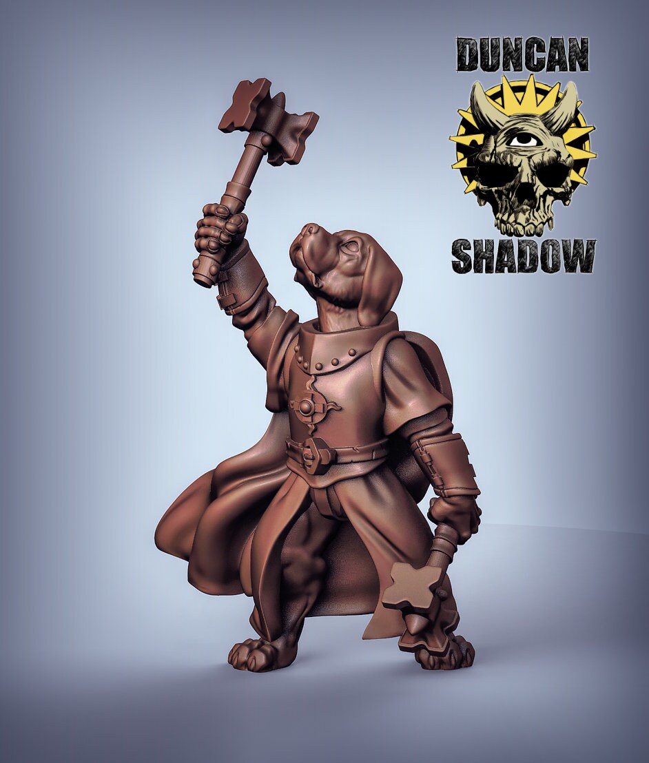 Beagle Dog Clerics 28mm or 32mm Miniatures 3D Resin Printed D&D ...