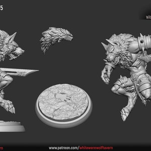 Werewolf Pack - Werewolf Madness 28mm or 32mm Miniatures Dungeons and ...