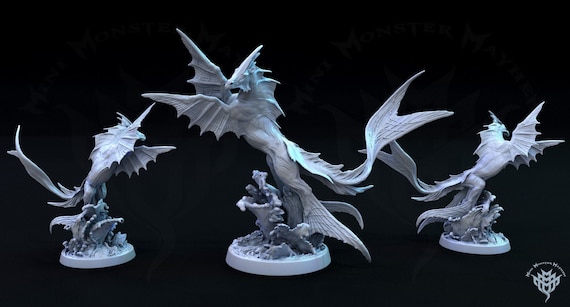 Hippocampus Large Amphibious Creature 3D Resin Print Miniature - Etsy