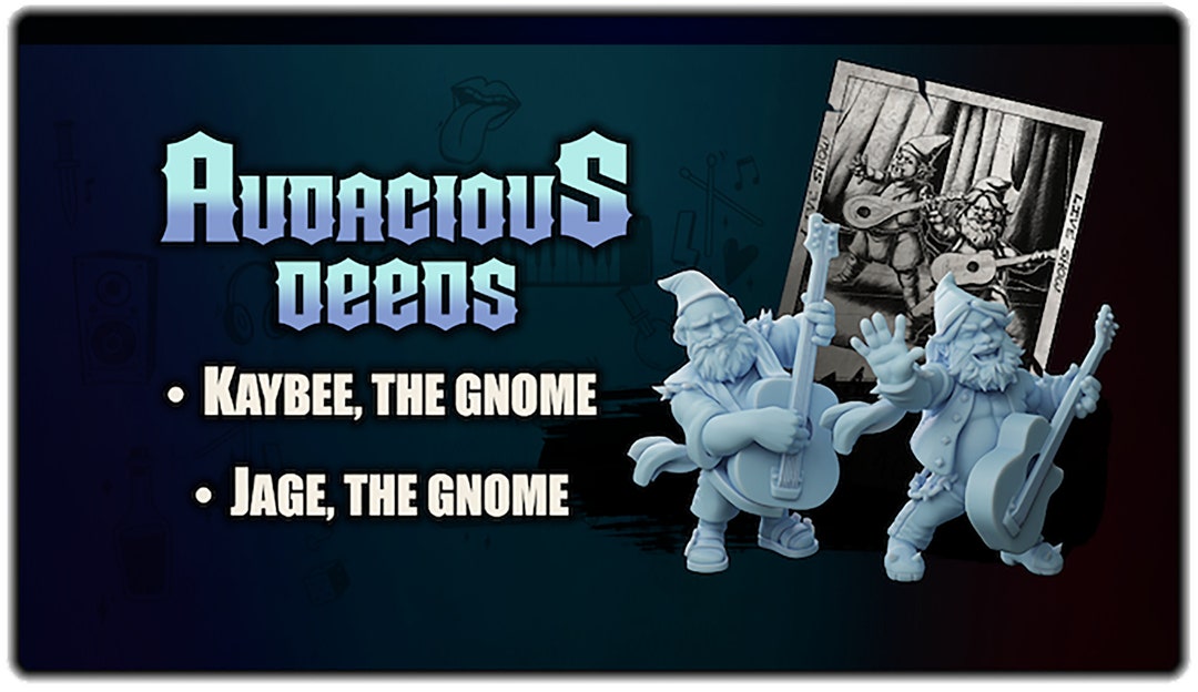 Audacious Deeds, A Tenacious Duo D&D Resin 28mm 32mm or 54mm Miniature ...