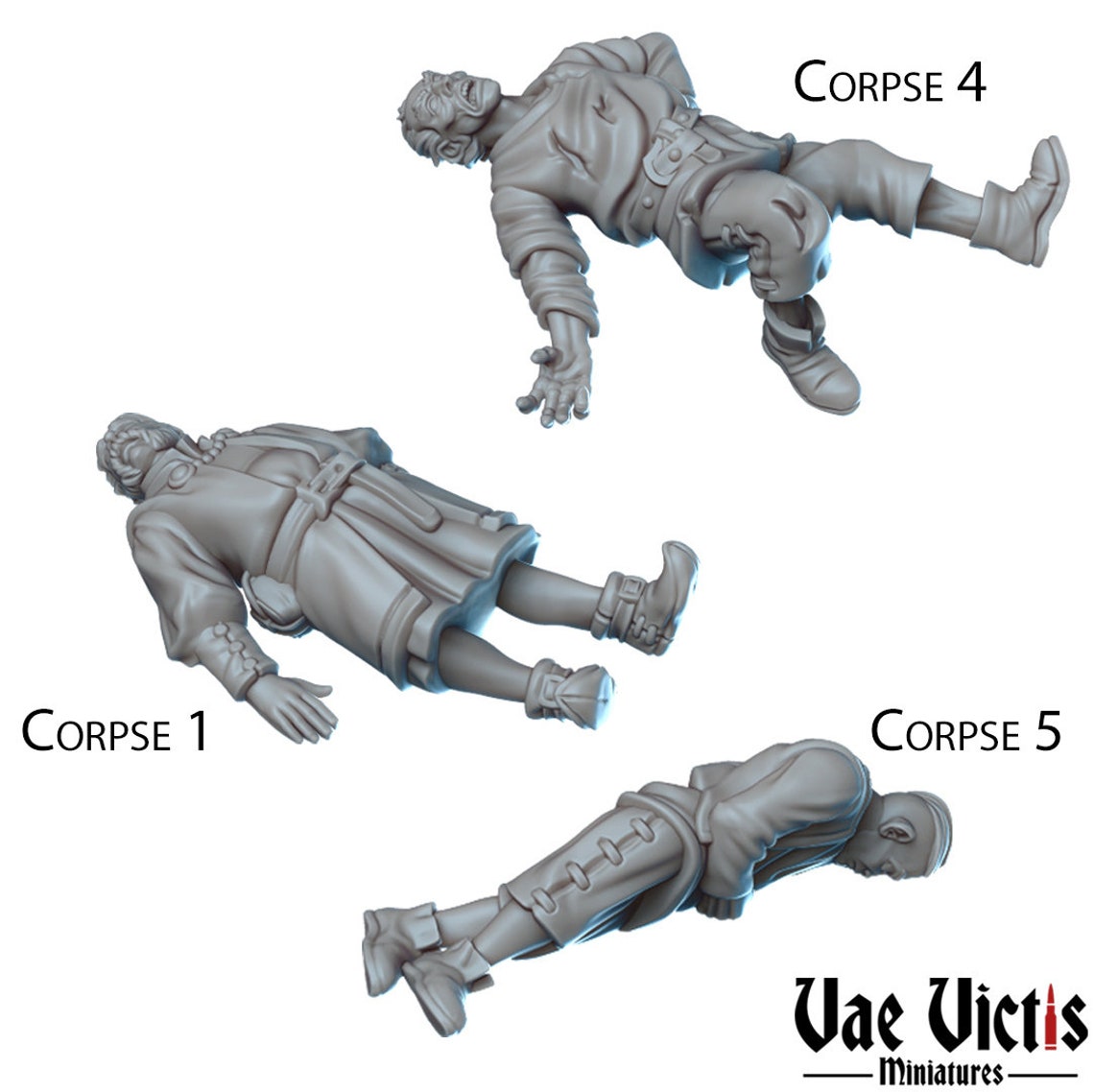 Corpses / Dead Body Scatter 28mm 32mm Resin Print Miniature Dungeons ...