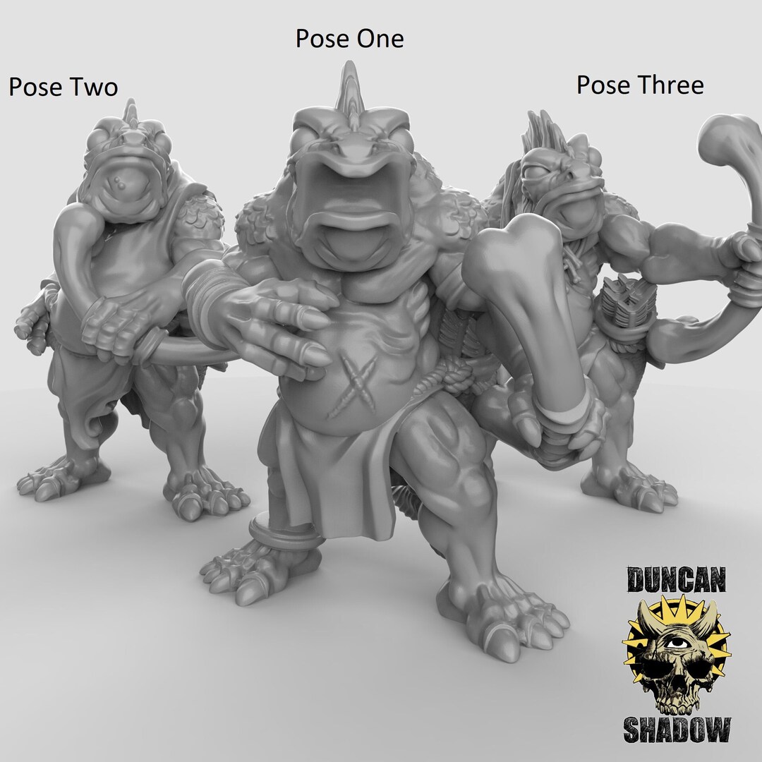 Kua Toa Archers Resin Printed Miniature D&D Dungeons and Dragons Dnd ...