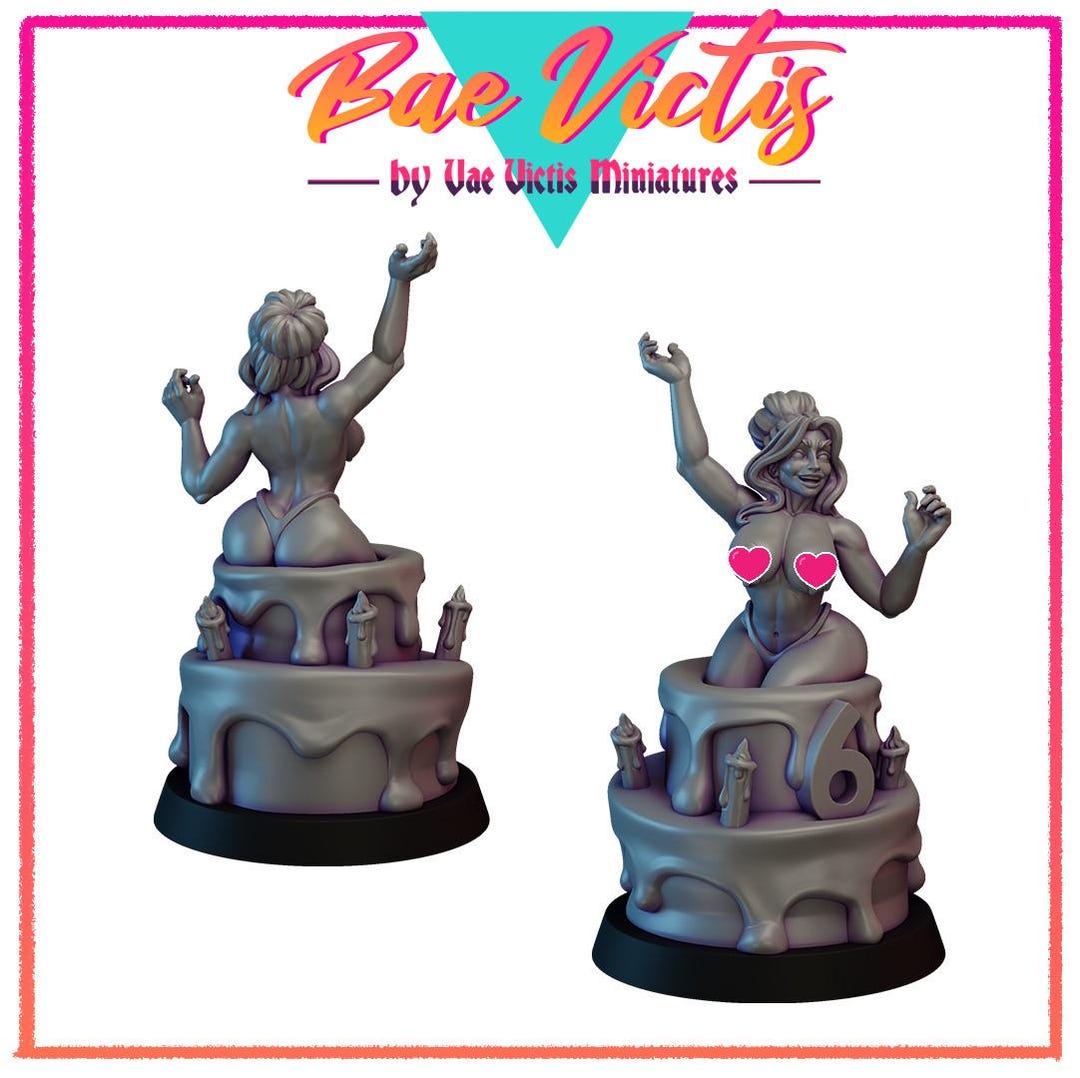Bae Victis 6th Anniversary Sexy Cake Girl NSFW 28, 32, or 75mm ...