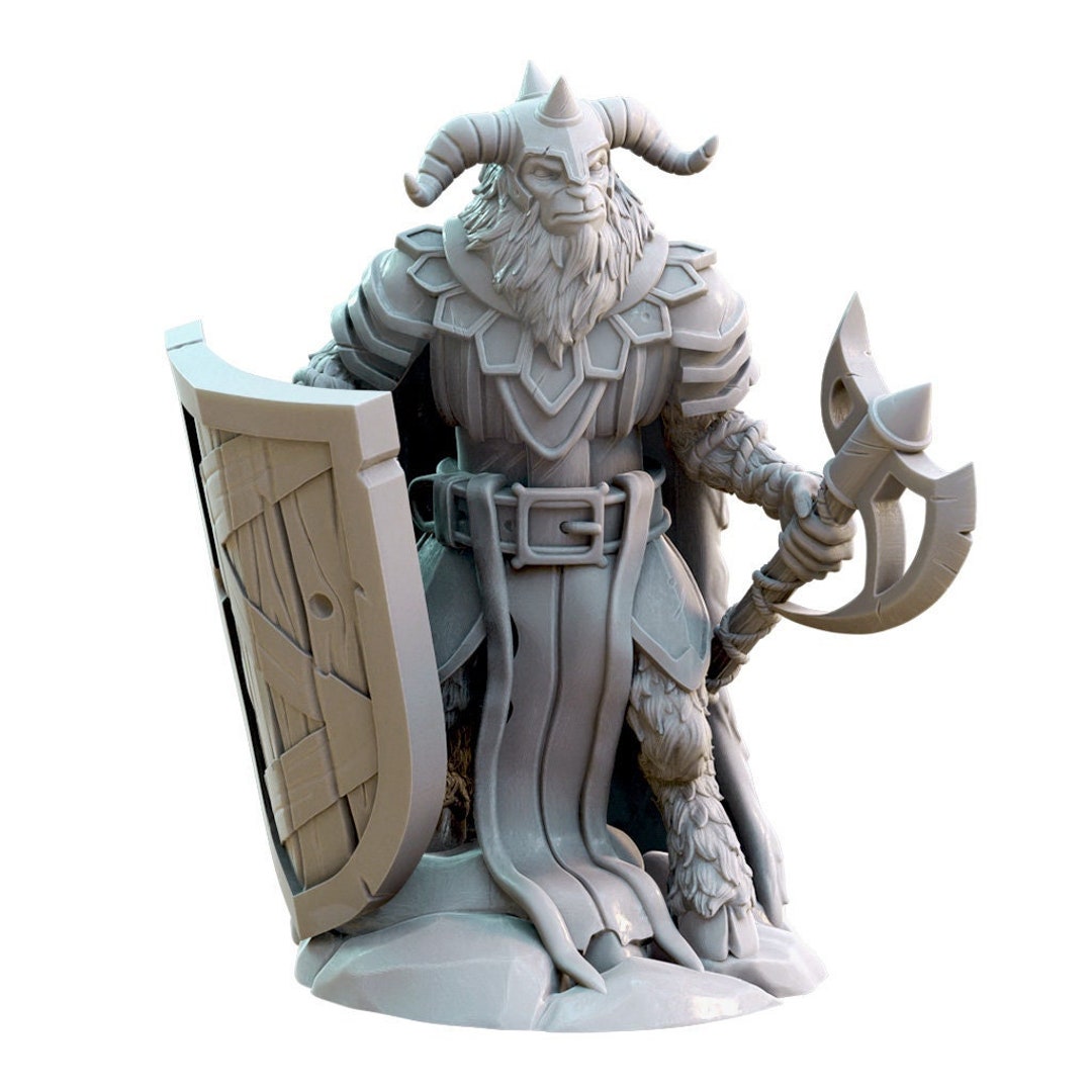 Goatfolk Warrior D&D Mini Resin 28mm 32mm Miniature Dungeons and ...