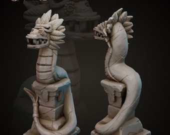 Aztec Serpent Statue D&D Dnd Dungeons and Dragons Wargaming 3D Printed ...