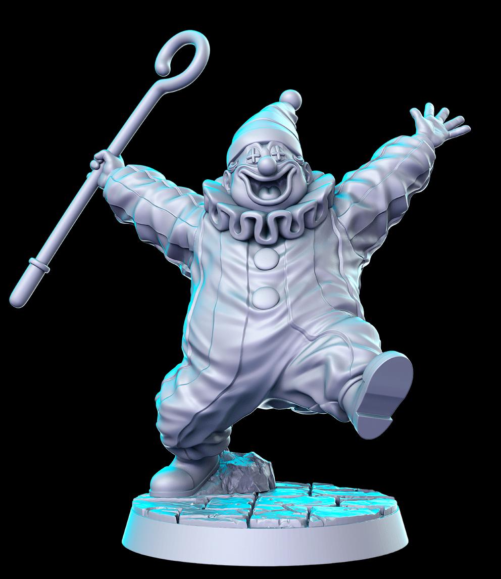 Gadabout Funny Happy Clown Anime Jester 28mm 32mm D&D Resin Miniature ...