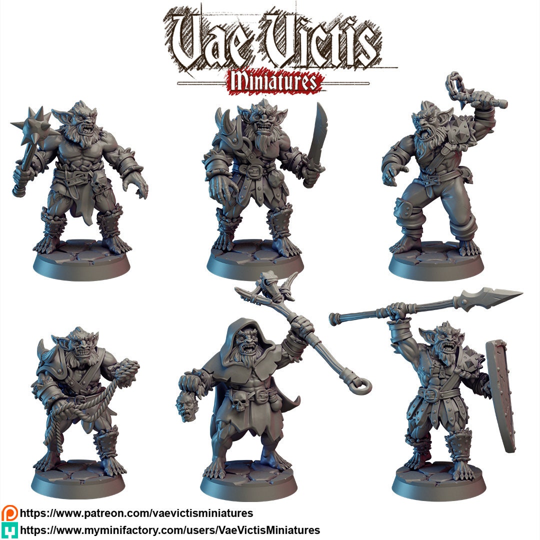 Bugbear Warband 28mm or 32mm D&D Resin Miniature Dungeons and Dragons ...