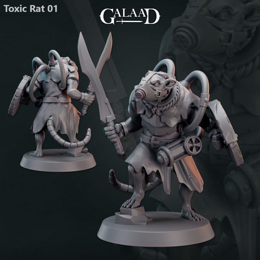 Toxic Ratfolk With Plague Doctor 32mm 28mm Resin Miniature Dungeons and ...