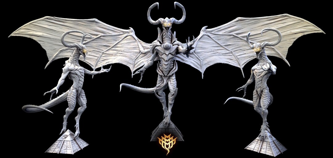Torment Embodied Demonic Dragon D&D Monster Miniatures Dungeons and ...