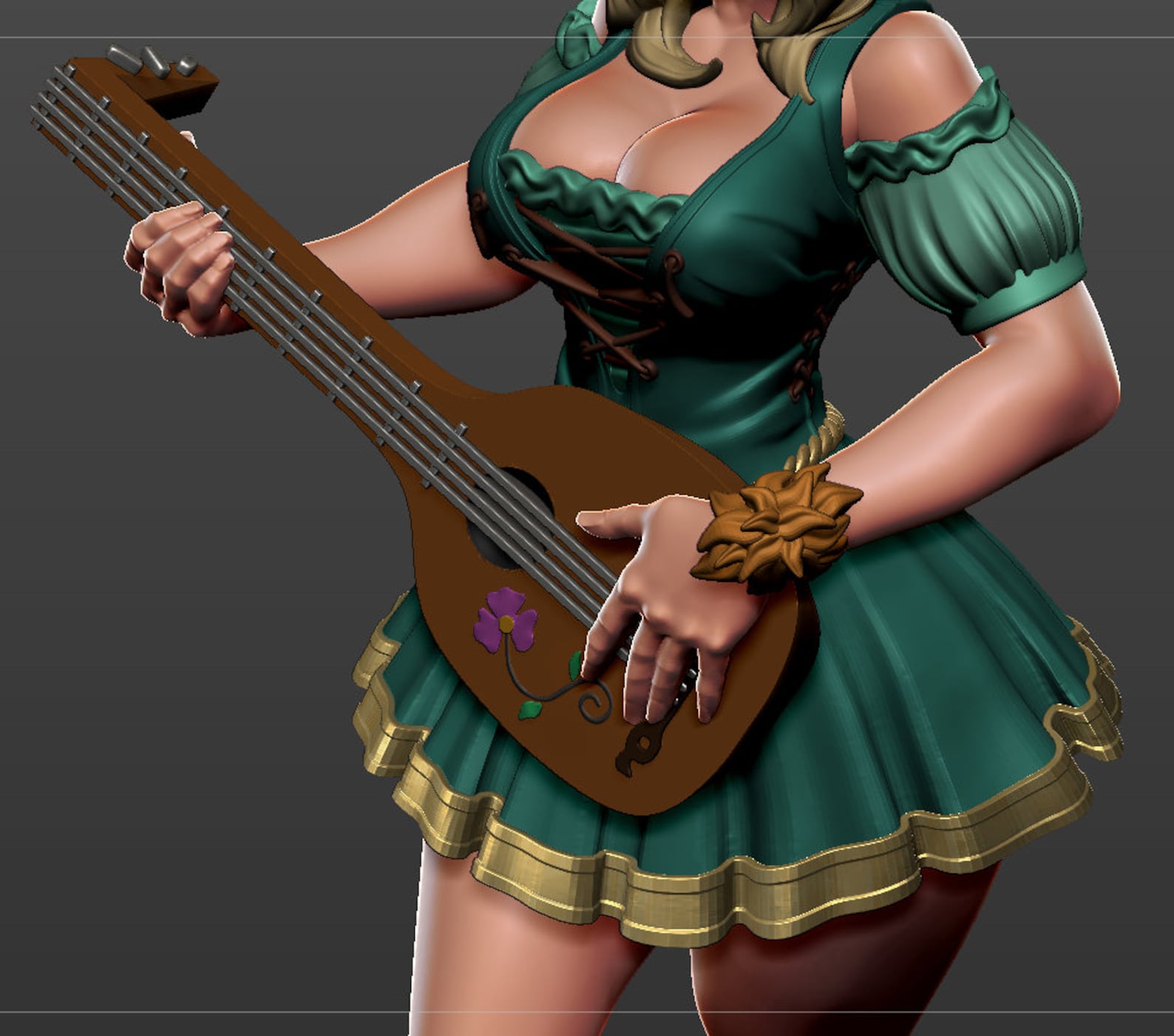 Sexy Female Bard Pinup 28mm Or 32mm Models Of Dierdre The Bard Etsy