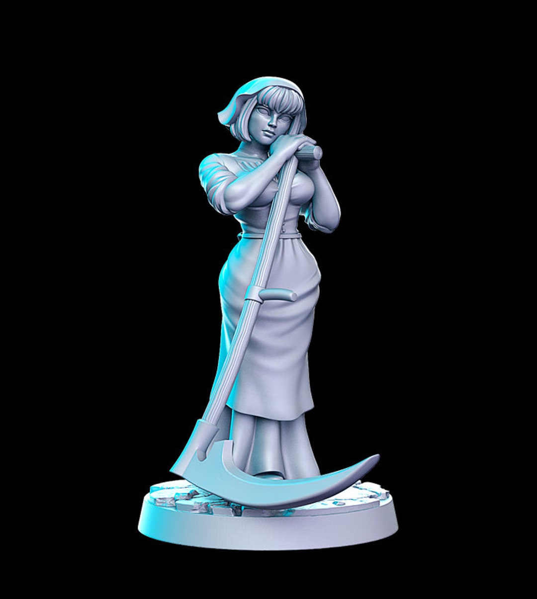 Rosalia Female Reaper NPC Peasants and Trades D&D Resin 32mm 28mm ...