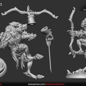 Werewolf Pack - Werewolf Madness 28mm or 32mm Miniatures Dungeons and ...