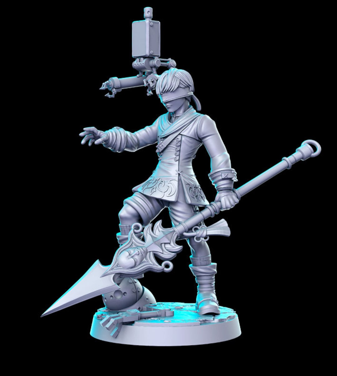 9S Nier Automata and Pod 28mm 32mm D&D Resin Miniature Dungeons and ...