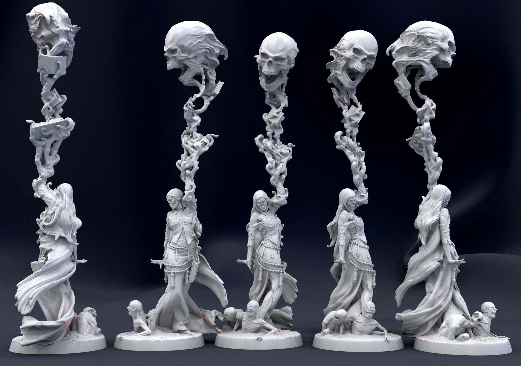 Lich Undead Female Wizard 28mm 3D Resin Printed Miniature | Dungeons ...