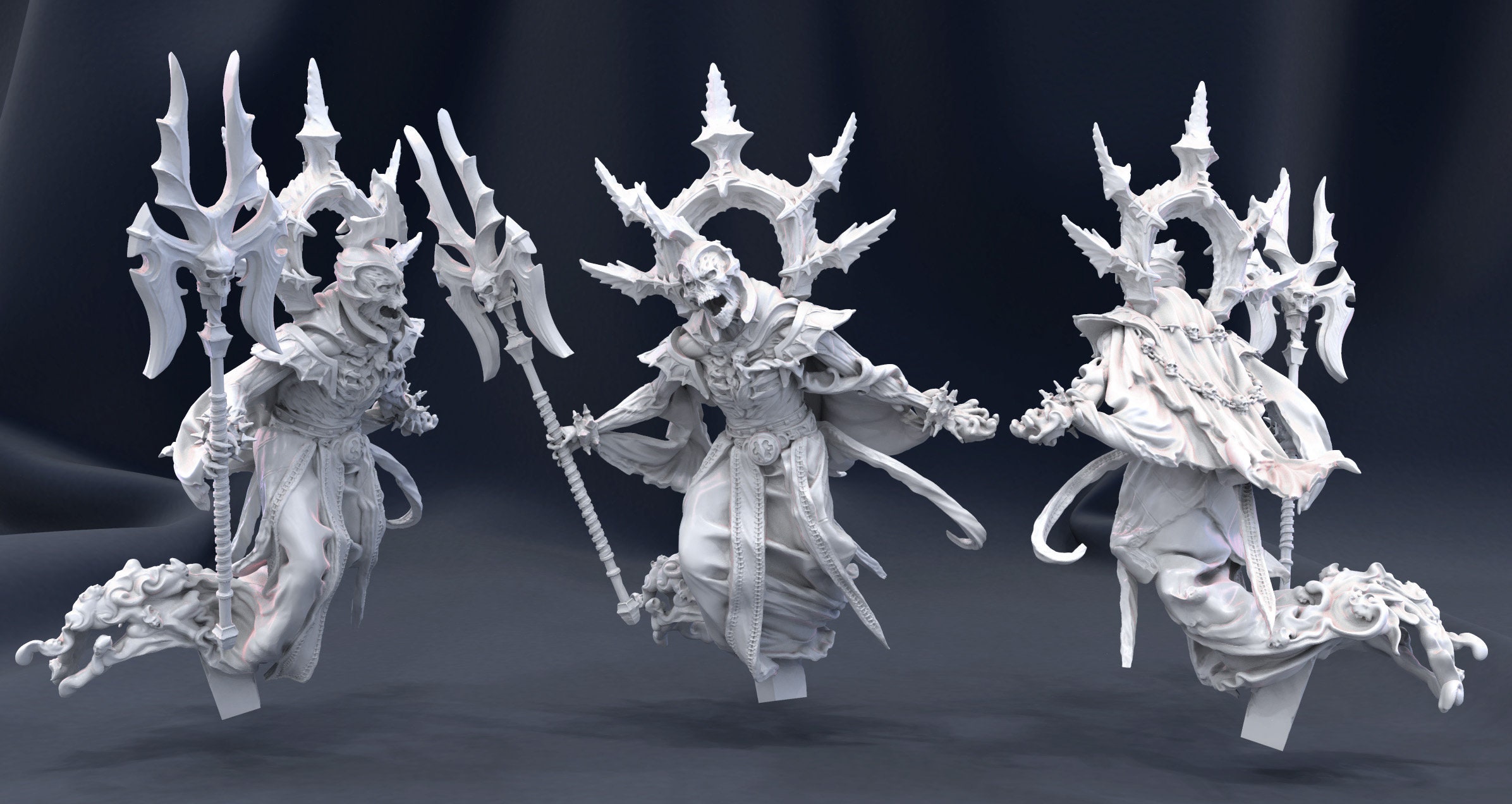 Lich Undead Wizard 28mm 3D Resin Printed Miniature Dungeons - Etsy