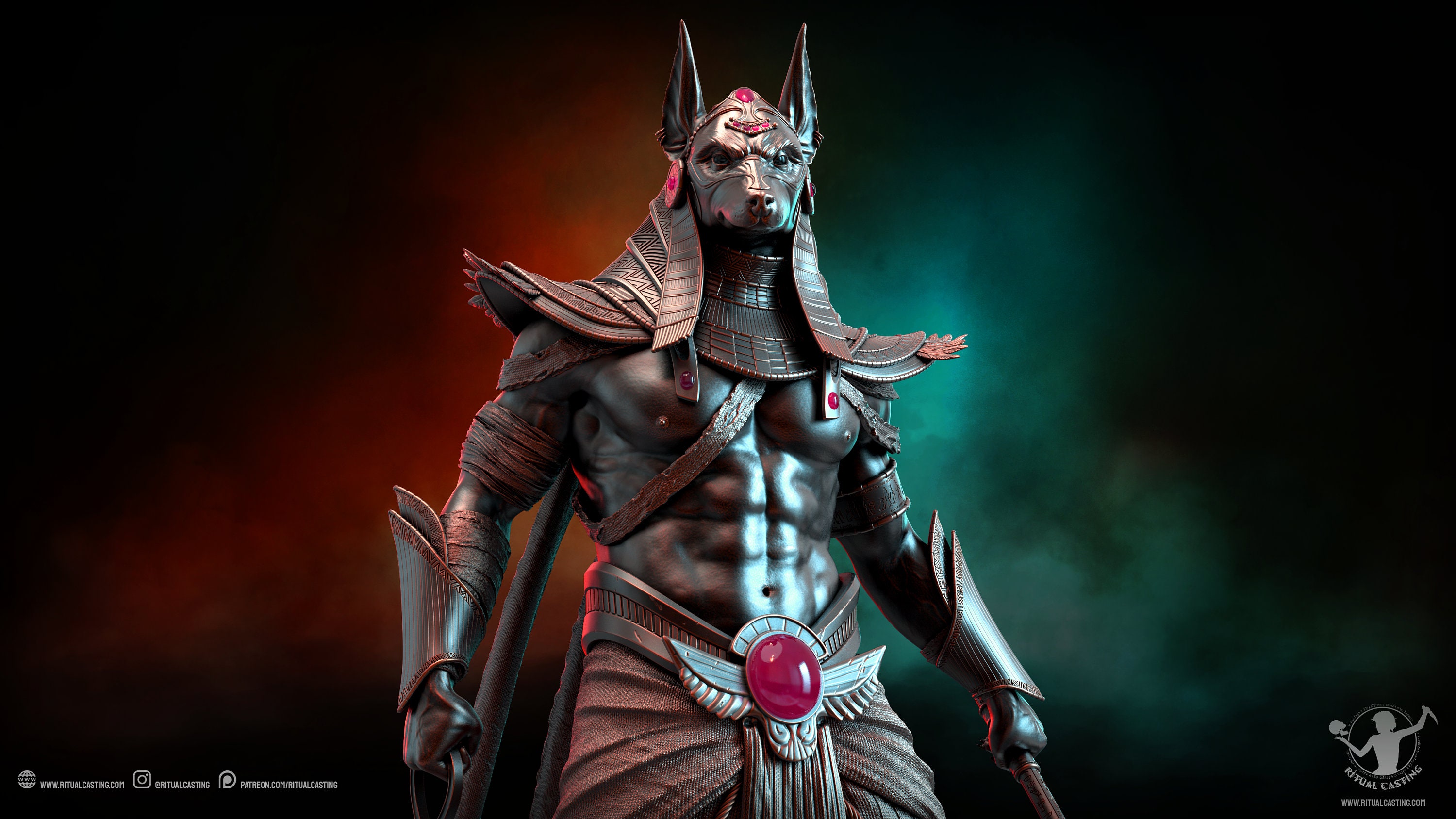 Anubis Egyptian God Sfw And Nsfw 110th And 14th Scale Figure Resin Model