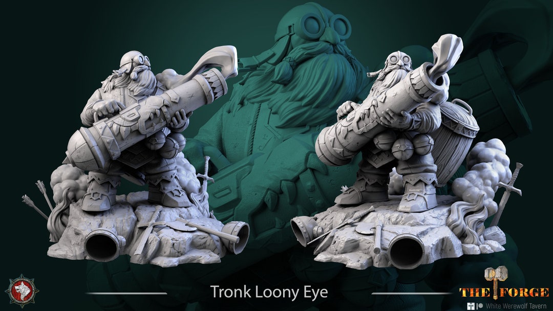 Tronk Loony Eye Mercenary 28mm or 32mm D&D Resin Miniature Dungeons and ...