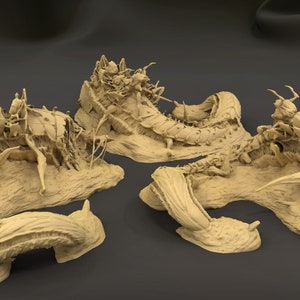 Earth Tremor Worm Corpse D&D 3D Printed Resin Miniature | Dungeons and ...