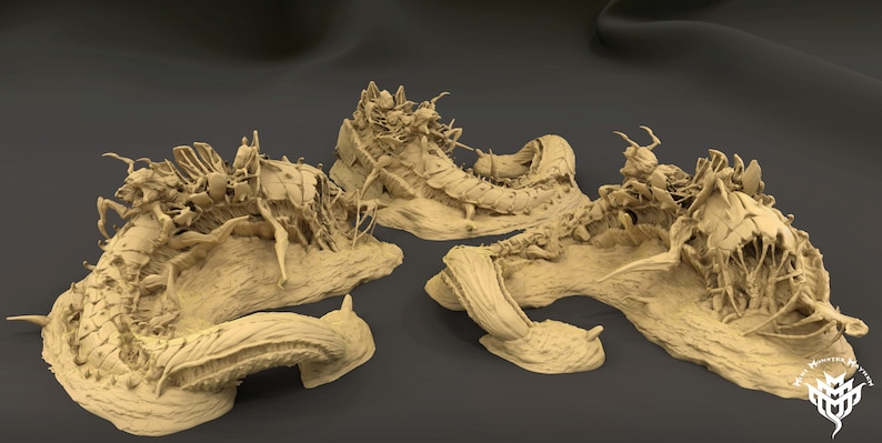 Earth Tremor Worm Corpse D&D 3D Printed Resin Miniature - Etsy