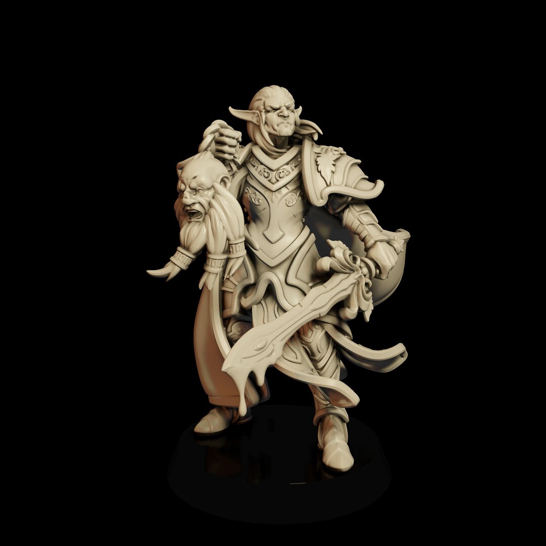 High Elf Slayer 28mm / 32mm D&D 3D Resin Printed Miniature Dungeons and ...