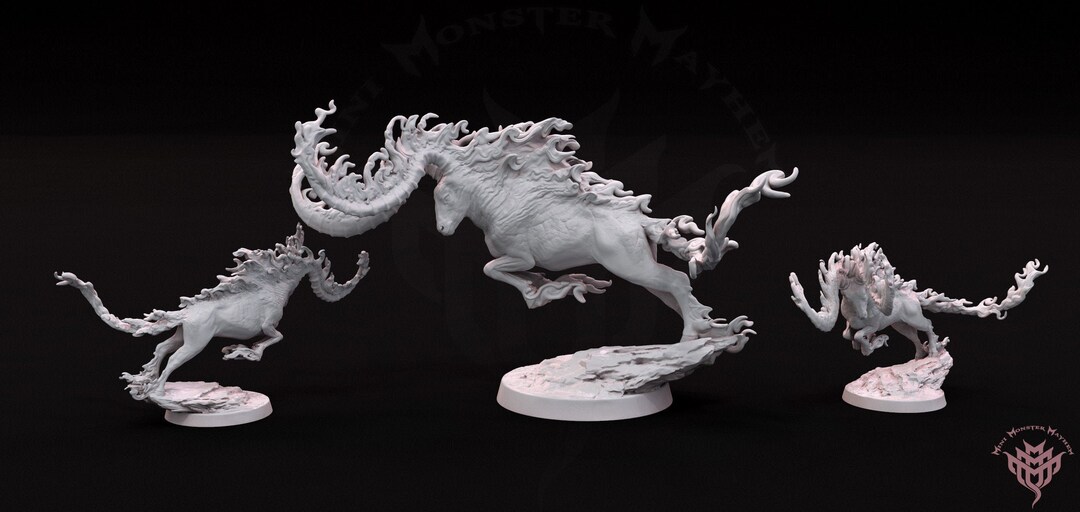 Burning Ram Fire Elemental 28mm 3D Resin Print Miniature Dungeons and ...