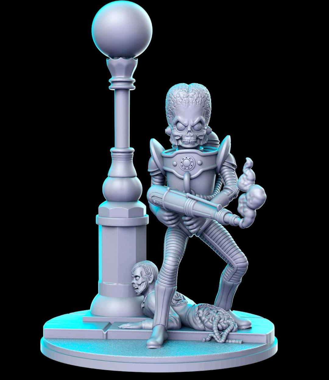 Martian Attacks Killer Alien Gunner Assassin 28mm 32mm D&D Resin ...