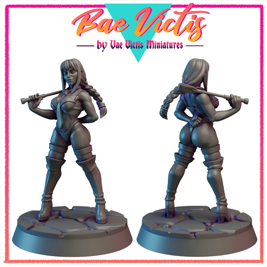 Bae Devil Hunter Mistress 28mm or 32mm D&D Resin Miniature Dungeons and Dragons Pathfinder RPG ...