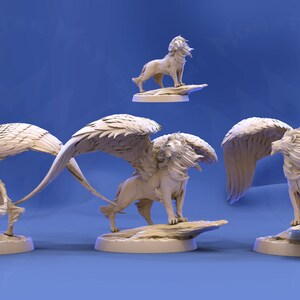 Celestial Winged Lion 3D Resin Printed Miniatures Dungeons and Dragons ...