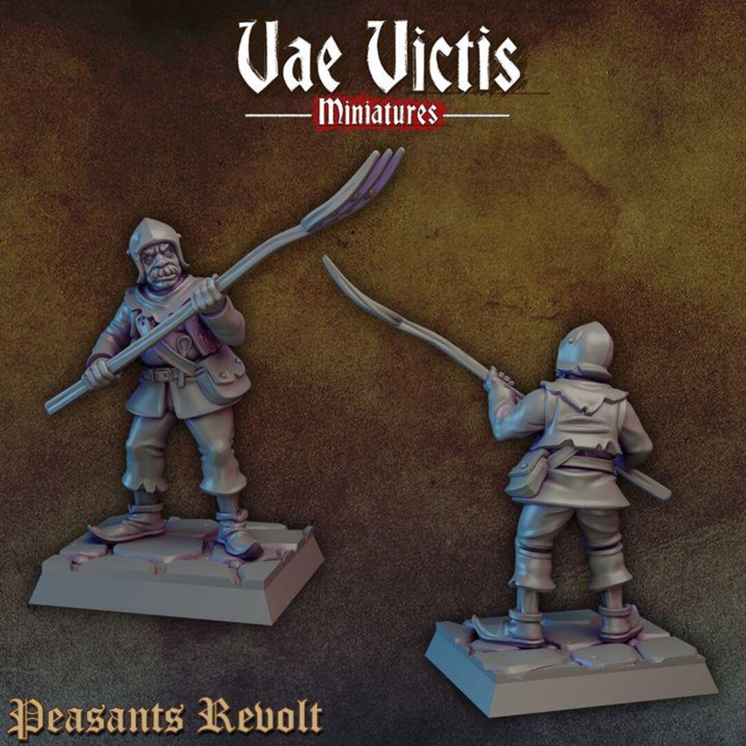 Angry Village Mob Fighters D&D Resin 28mm or 32mm Miniature Dungeons ...