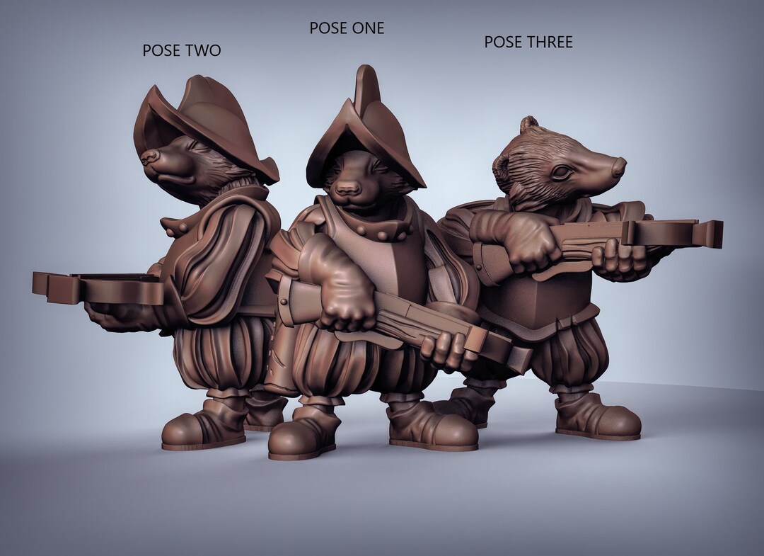 Badger Ranger Crossbows 28mm or 32mm Miniatures Resin Printed Dungeons ...